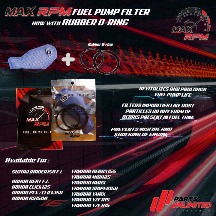 MAX RPM FUEL PUMP FILTER WITH O-RING (YAMAHA: Mioi125, Aerox155 ...