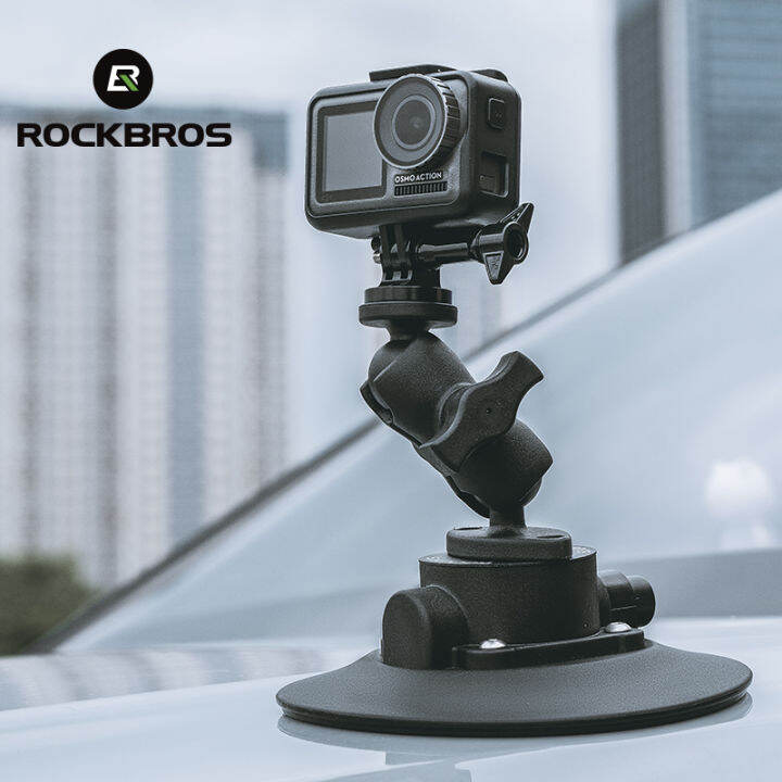 ROCKBROS Car Sucker Mount Action Camera Mobile Phone Sucker Bracket Gopro Universal Riding Quick ...