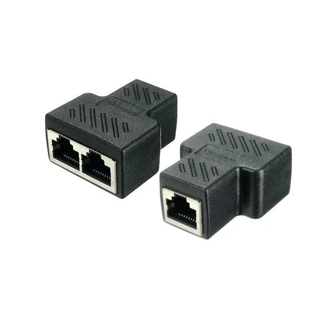 RJ45 Splitter Adapter Ethernet LAN Connector Extender CAT 6 Network ...