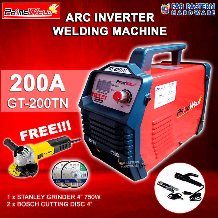 PRIMEWELD GT200TN Arc Inverter Welding Machine 200A FREE STANLEY ...