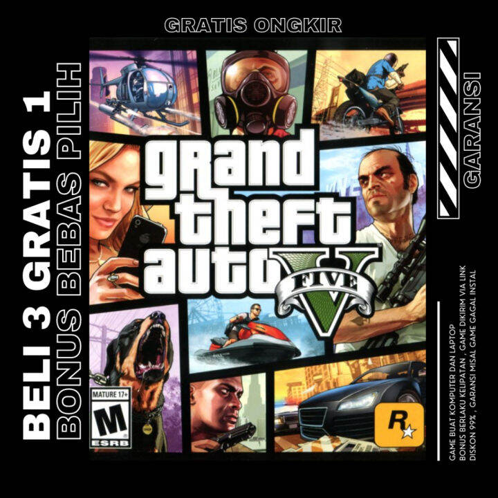 GRANT THEFT AUTO V - GTA 5 - GAME LAPTOP - LINK DOWNLOAD | Lazada Indonesia
