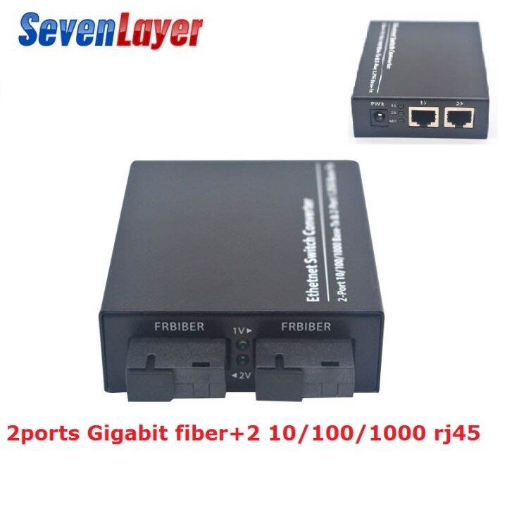 Gigabit Ethernet fiber switch 2 RJ45 UTP 2 SC fiber Gigabit optical ...