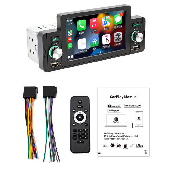 5 Inch Car Stereo MP5 Player BT FM Radio Receiver with Carplay Android ...