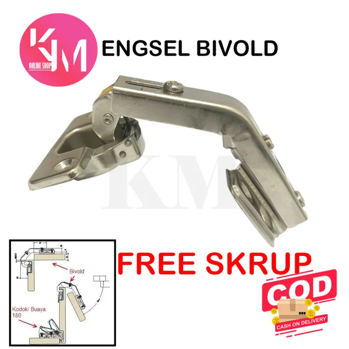Engsel Sendok Pintu Sudut Bifold Bivold Pasangan Engsel Buaya 180 ...