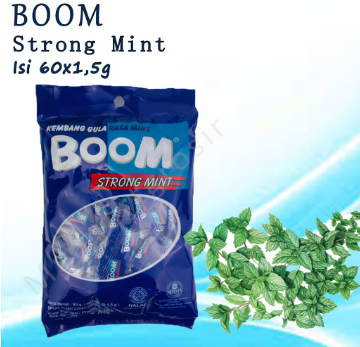 PERMEN BOOM RASA STRONG MINT 60BUTIR 90g | Lazada Indonesia