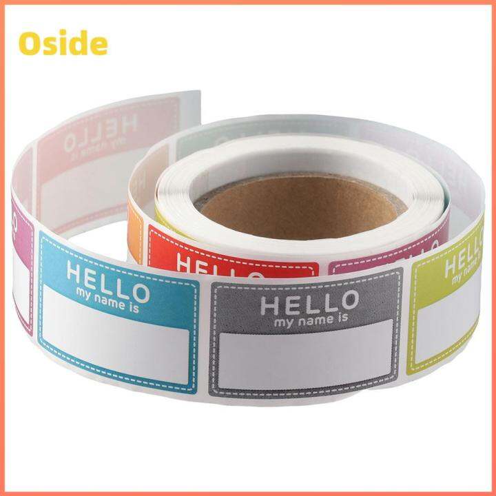 OSIDE Hello My Name is Name Tag Self-Adhesive Blank Name Labels Multi ...