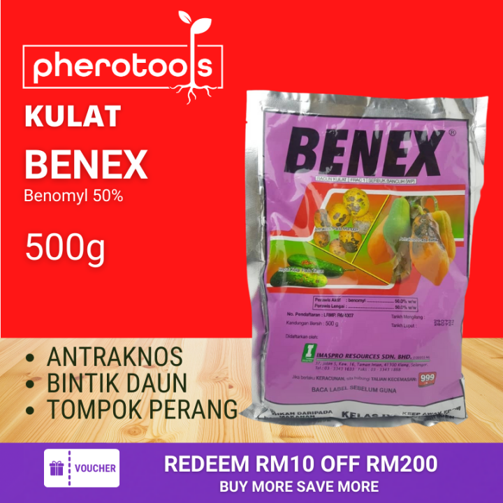 Pherotools BENEX (500g) (Benomyl 50.0%) Fungicide Racun Kulat bagi ...