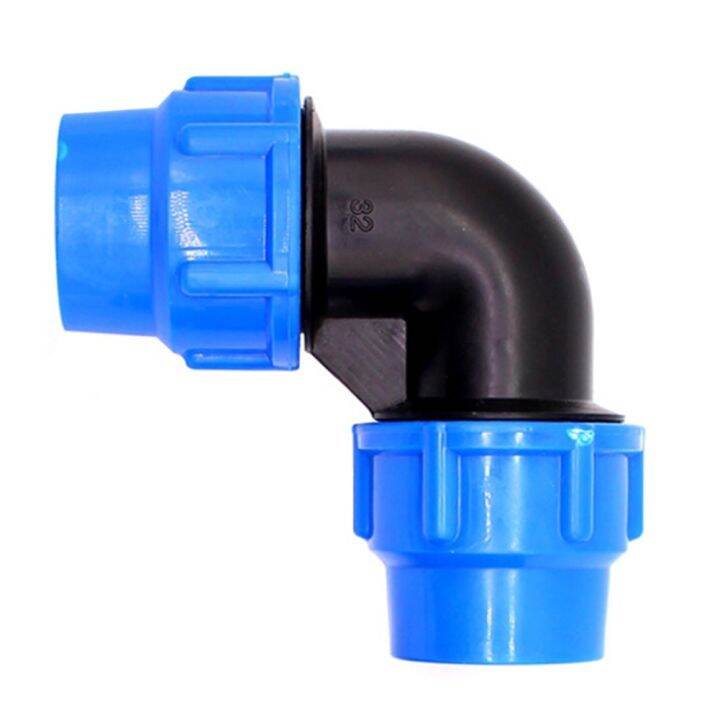 【QJAT】 Water pipe quick connect plastic elbow blue cap PE quick connect ...