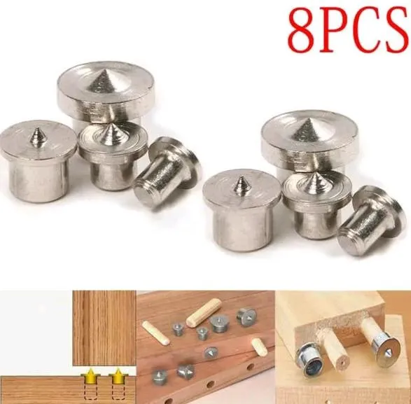 Mata Bor Dowel Center Point PIN SET8Pcs Penanda Sambungan Lubang Kayu ...