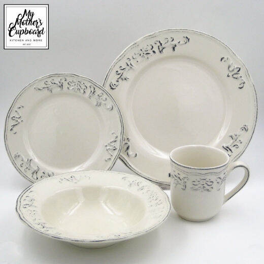 Thomson Stoneware 16pc Dinner Set -Athens Dove | My Mother's Cupboard ...
