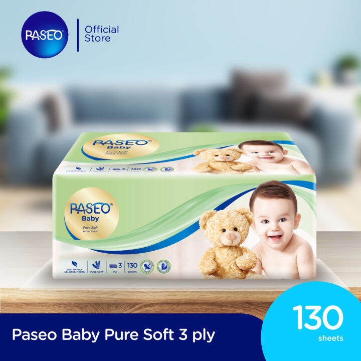 Paseo Baby Tissue Bayi Soft Pack 130 Sheets | Lazada Indonesia