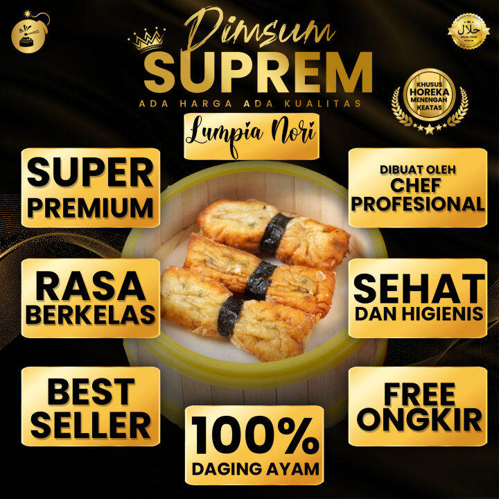 Dimsum Lumpia Nori- Premium- Dim Sum Nori Spring Roll- Rumput laut ...