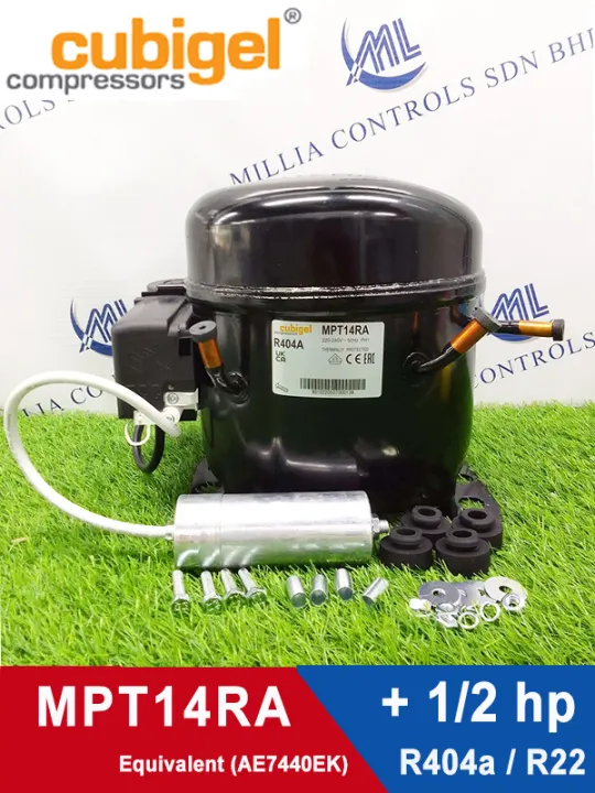 CUBIGEL COMPRESSOR MPT14RA + 1/2 HP / R22/R404 (REPLACE AE7440EK) | Lazada