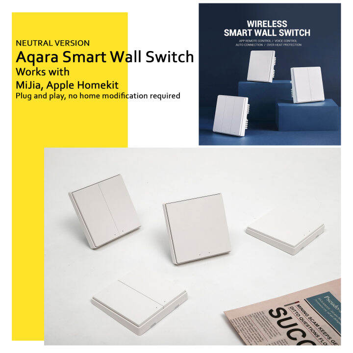 Aqara D1 Smart Wall Switch (Neutral Wire Required) [Turn any light ...