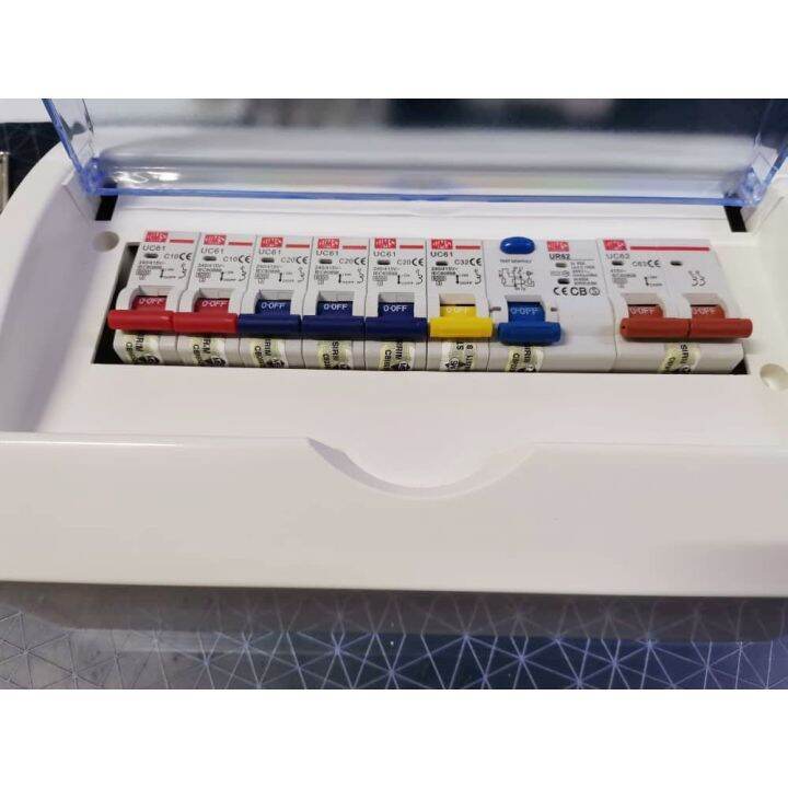 FULL SET ELECTRIC DB BOXES WITH ELCB/MCB/CABLE CONSUMER BOX 10.5 WAY 1 ROW 电闸盒 单排 ELECTRIC KOTAK ...