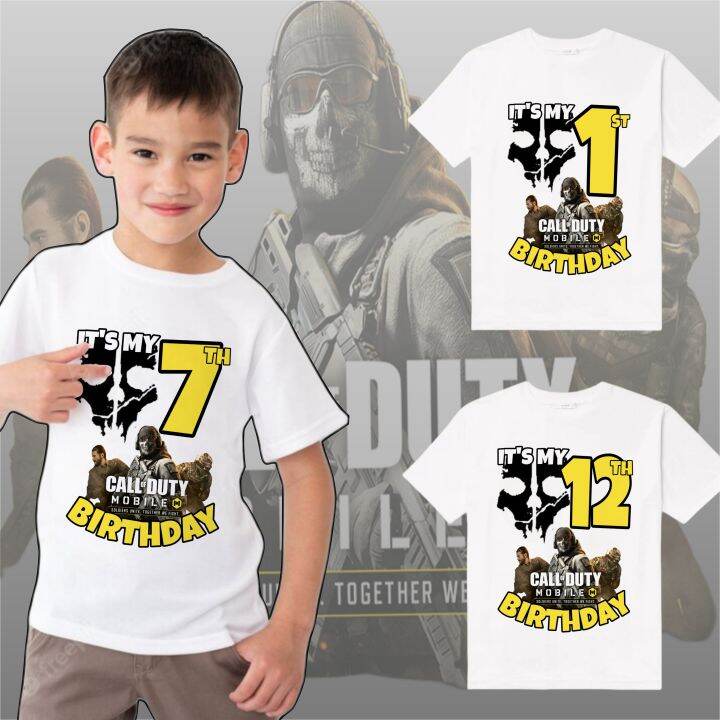 CALL OF DUTY Birthday Theme T-shirt \ Graphic print shirt for KIDS 1-12 ...