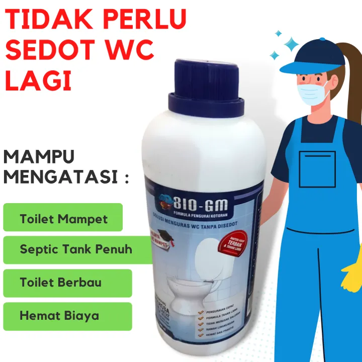 Obat Cair Kuras Septic Tank BIO GM Cairan Penguras WC Penuh Luber Dan ...