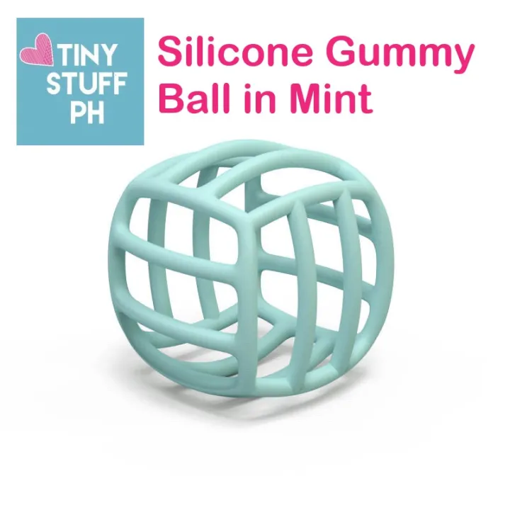 Silicone Gummy Ball in Mint Green Teether BPA Free Non Toxic | Lazada PH