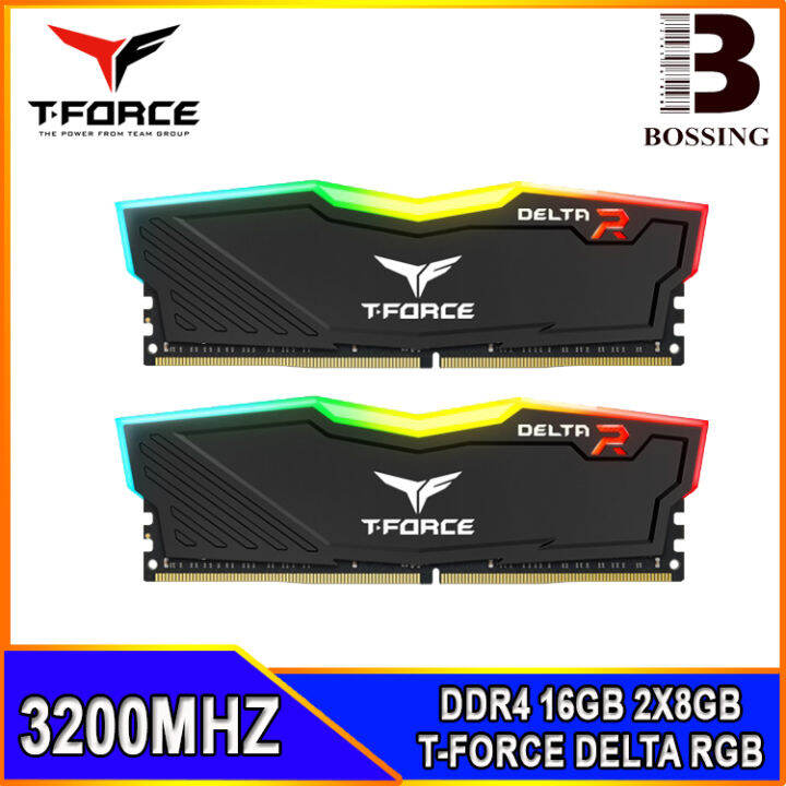 Team Elite T-Force Delta RGB DDR4 16GB 2x8 3200Mhz Memory Black | Lazada PH