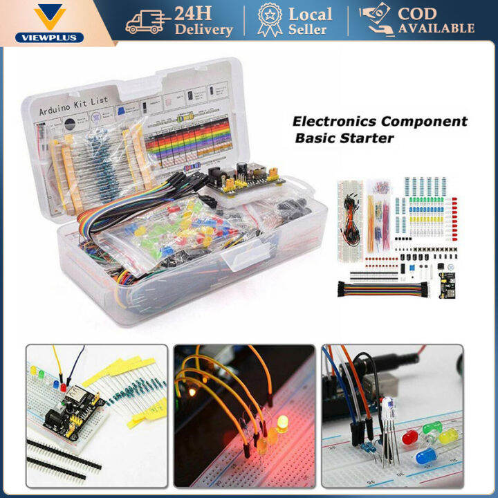 830 Tie-points Breadboard Set Electronic Component Basic Starter Kit ...