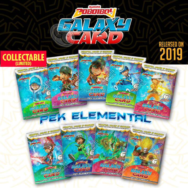 BoBoiBoy Galaxy Card Kad Pek Elemental (Full Set) BoBoiBoy Movie 2 | Lazada