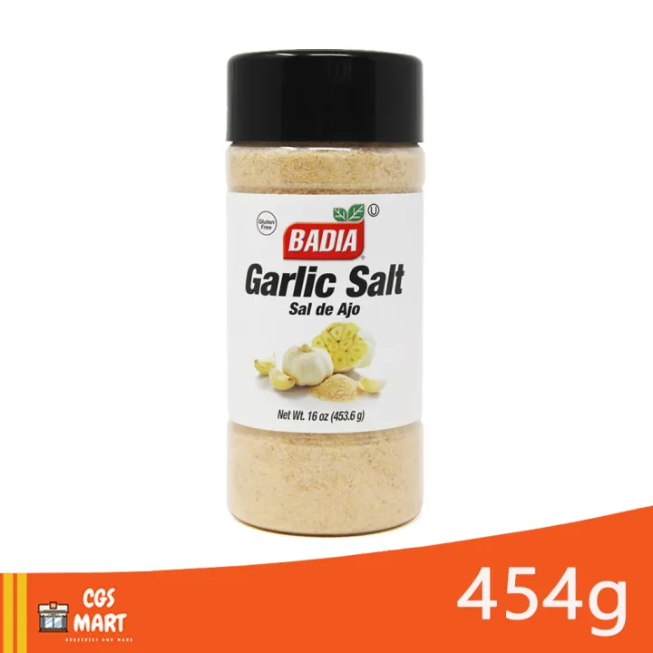 Badia Garlic Salt 453.6g/ 16oz Gluten Free No MSG Halal Product of USA ...