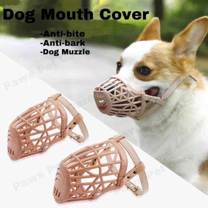 Dog Muzzle Fence Type Plastic Mesh Pet Mask Breathable Dog Mouth Guard ...