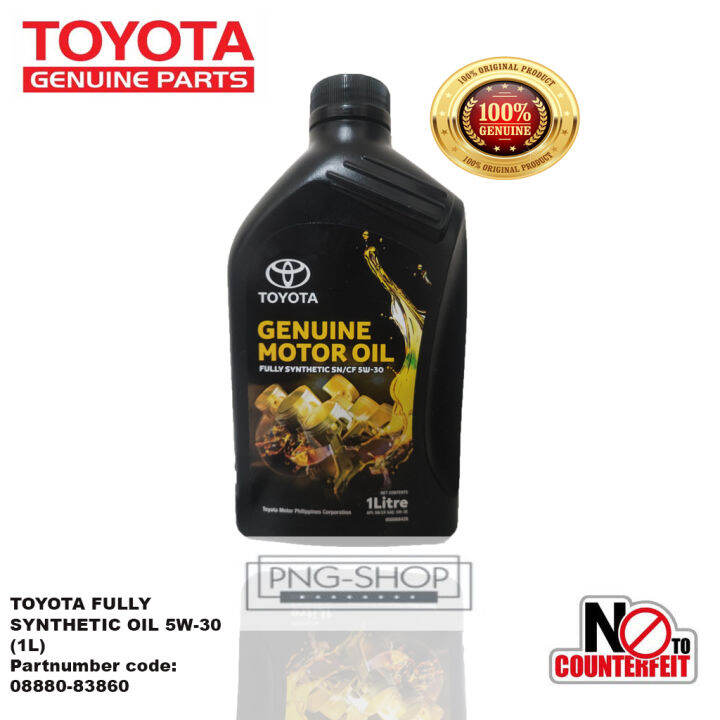 TOYOTA FULLY SYNTHETIC OIL 5W-30 (1 LITER) GENUINE NEW PACKAGING ...