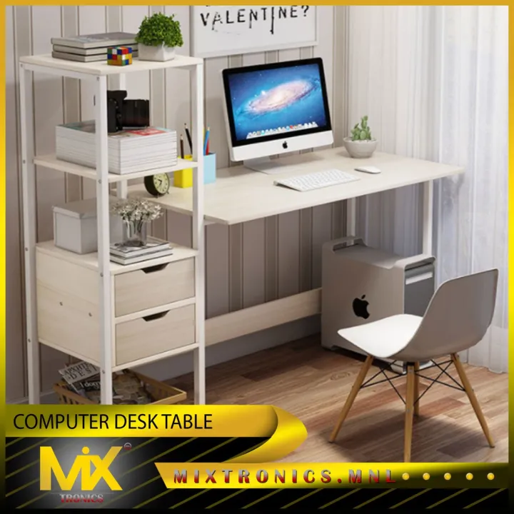 Limited time discountMixtronics.mnl #06 Study Desk Table with 4 Tier Bookshelves and Drawer ...