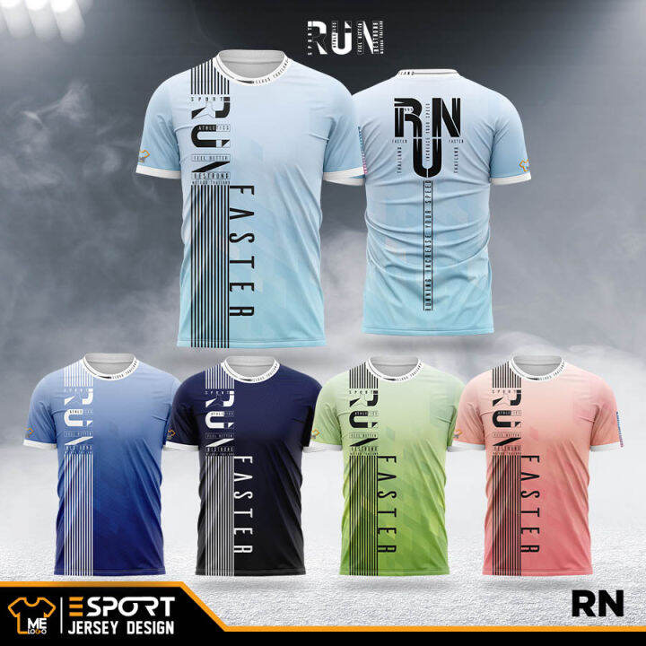 เสื้อกีฬาผู้ชาย ผู้หญิง (RN.16-RN.20) เสื้อพิมพ์ลายทั้งตัว ใส่วิ่ง ออกกำลังกาย เบาสบายระบายอากาศ ...