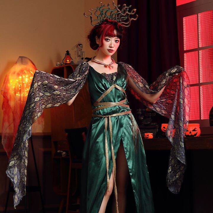 Medusa Cosplay Costume for Women Greek Goddess for Adult Females ...