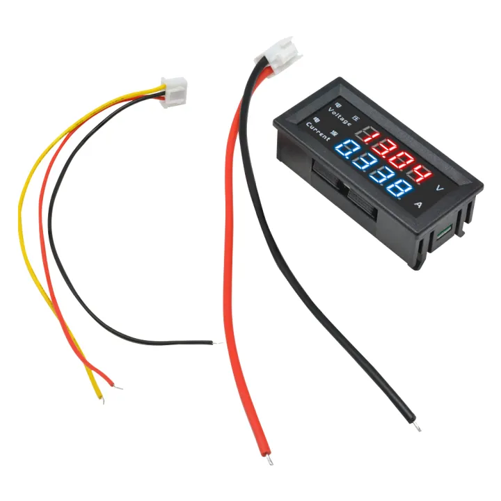 Original Diymore M4430 Blue+Red LED DC 0-100V 10A Voltmeter Ammeter Amp Dual Digital Meter Gauge ...