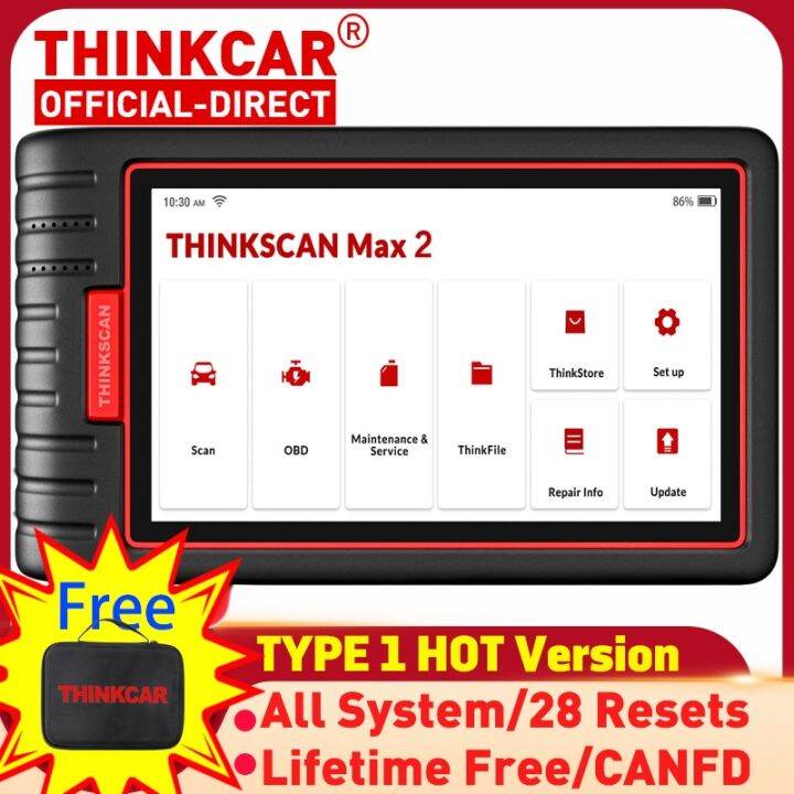 THINKCAR Thinkscan Max 2 Obd 2 Bluetooth Diagnostic Scanner ...
