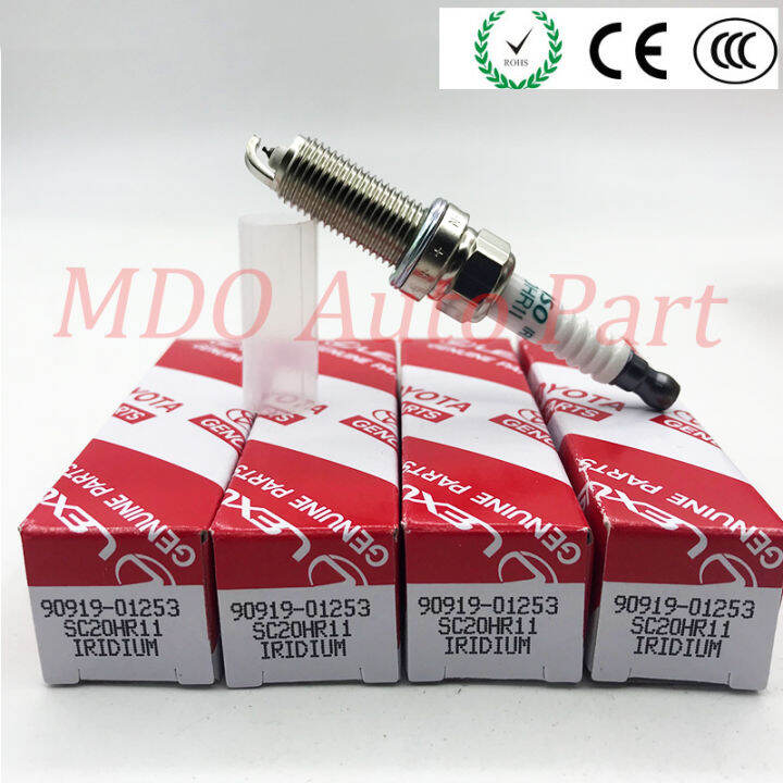 4pcs Original Iridium Spark Plug for Toyota ALTIS Dual VVTi Wish Harrier Prius 90919-01253 ...
