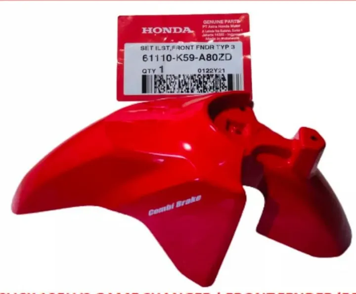 front fender (tapalodo) gloss red CLICK 125i/150 game changer V2 ...