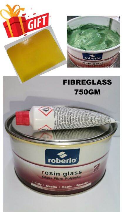 ROBERLO RESIN GLASS FIBER PUTTY 750GM | Lazada