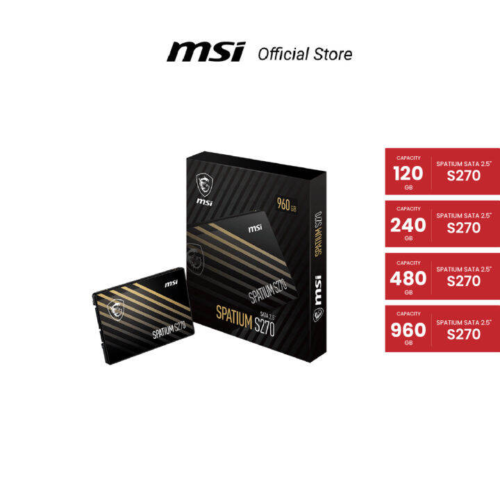MSI SPATIUM S270 SATA 2.5" | 120GB | 240GB | 480GB | 960GB | SATA III ...