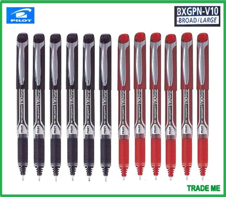 SIGN PEN PILOT V10 GRIP, HI-TECPOINT 1.0MM BROAD/LARGE (2 colors ...