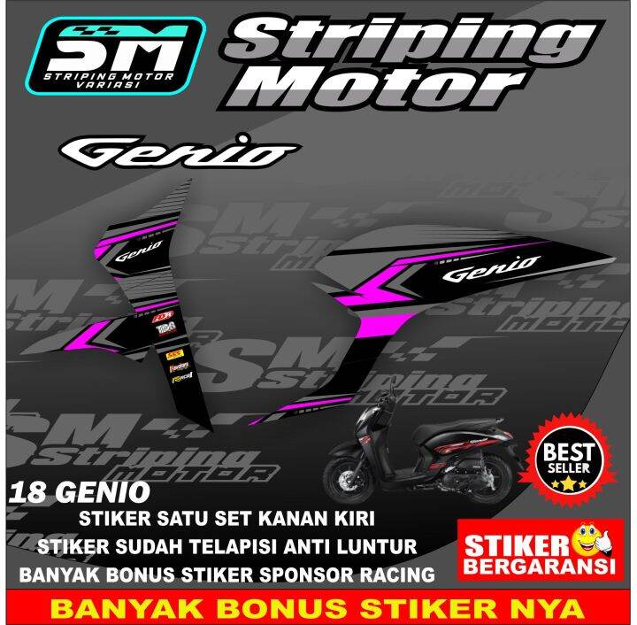 GENIO STICKER STRIPING GENIO STIKER MOTOR HONDA GENIO LIST VARIASI ...