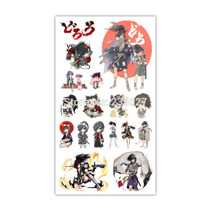 100 sheetslot DORORO Tattoo Stickers Tattoos Paper For Kids Body Arm ...
