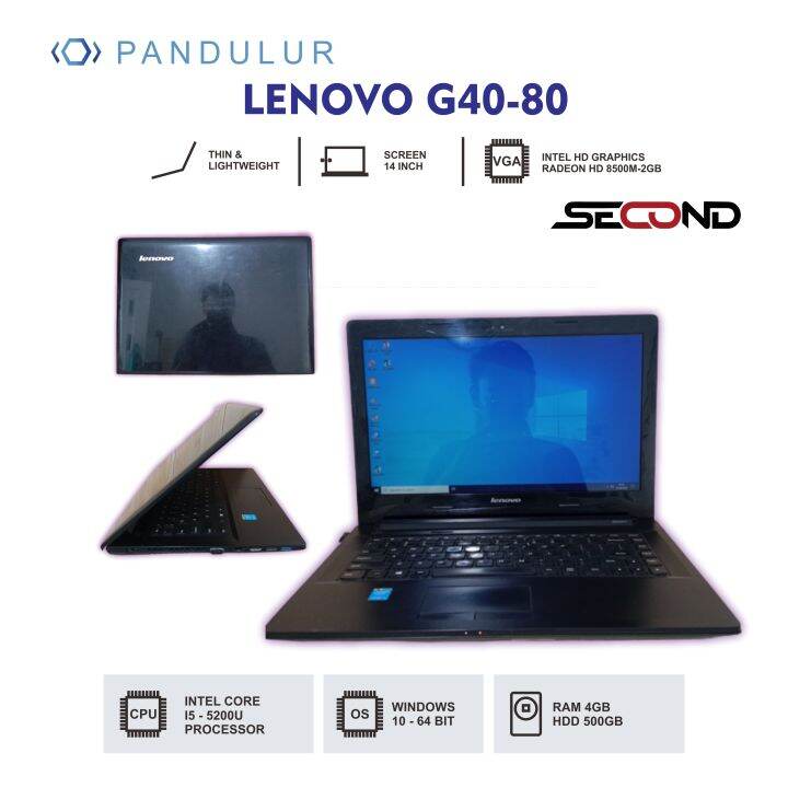 LAPTOP LENOVO G40-80 CORE I5 4GB/500GB | Lazada Indonesia
