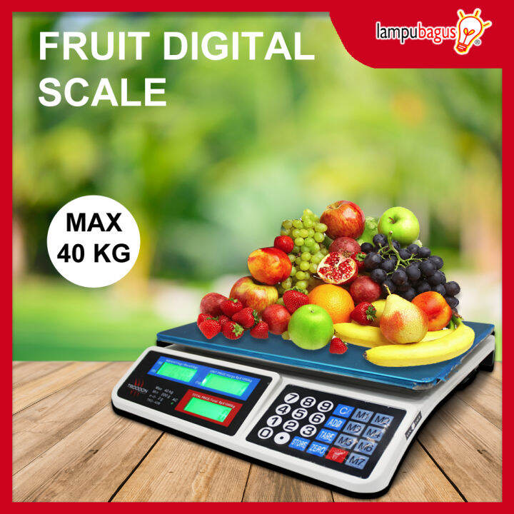 Timbangan Buah Digital 40 kg Doble Display / Timbangan Buah Laundry ...