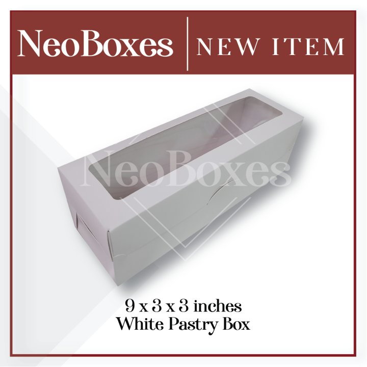 NeoBoxes | 9x3x3” White Pastry Box, 20s | Lazada PH