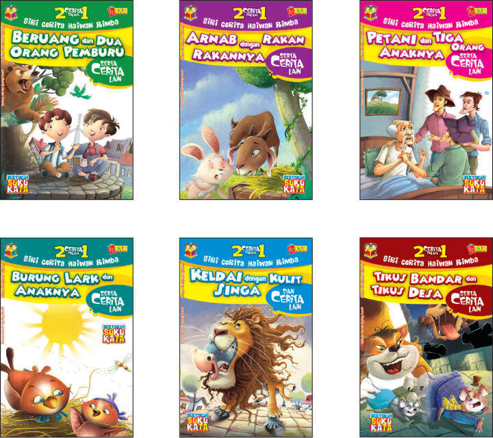 buku cerita haiwan rimba 2 dalam 1 | Lazada