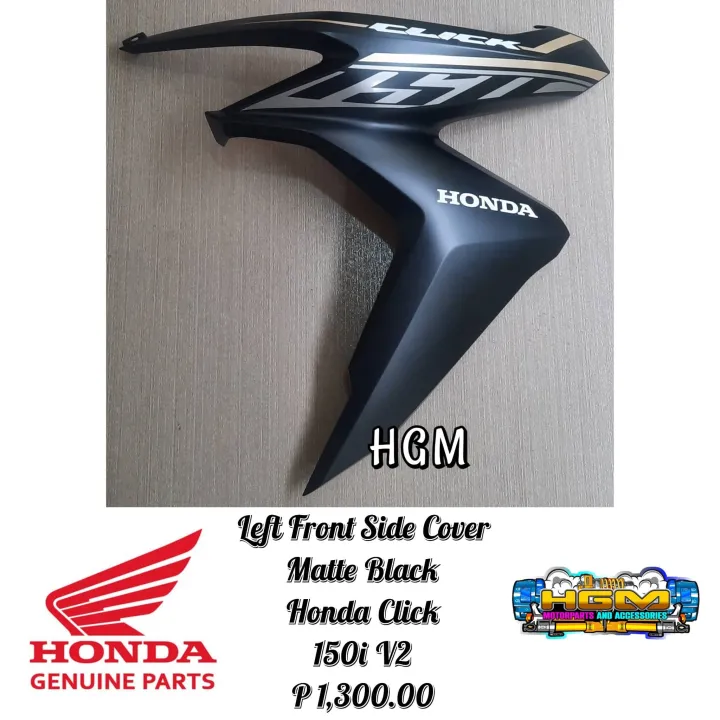 LEFT FRONT SIDE COVER MATTE BLACK HONDA CLICK 150i V2 (64600-K59-HA0ZC ...