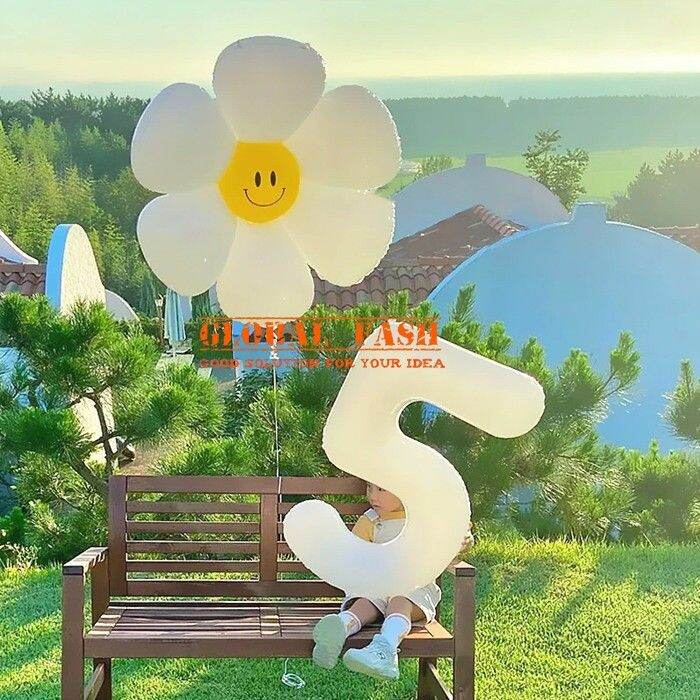 Balon Foil Bunga Matahari putih / sun flower / bunga matahari putih ... Balon Foil Bunga Matahari putih / sun flower / bunga matahari putih ...