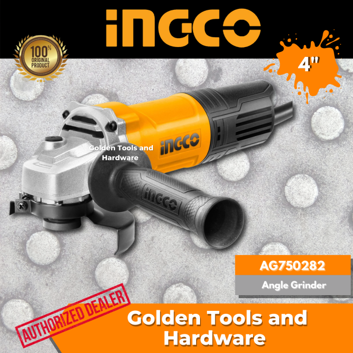 INGCO AG750282 Angle Grinder (4") 750W [GOLDEN | IPT] | Lazada PH