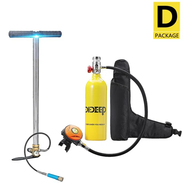 1L Scuba Diving Cylinder Mini Oxygen Tank Set Respirator Air Tank Hand ...