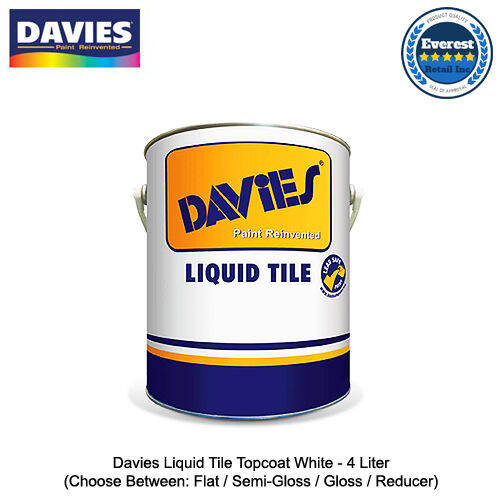 Davies Liquid Tile Topcoat 4 Liter – White - (Choose Between: Flat ...