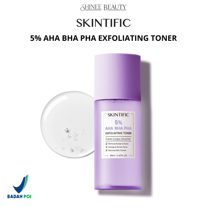 [BPOM] SKINTIFIC - 5% Aha Bha Pha Exfoliating Toner - 80mL | Lazada Indonesia